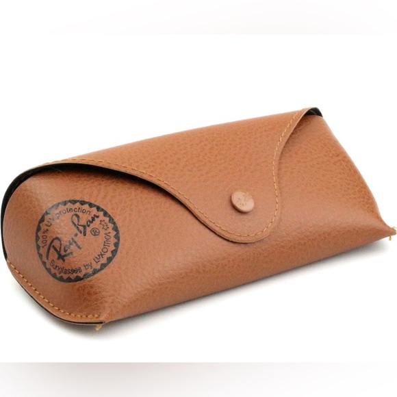 Ray-Ban | Accessories | Authentic Ray Ban Brown Leather Glasses Case ...